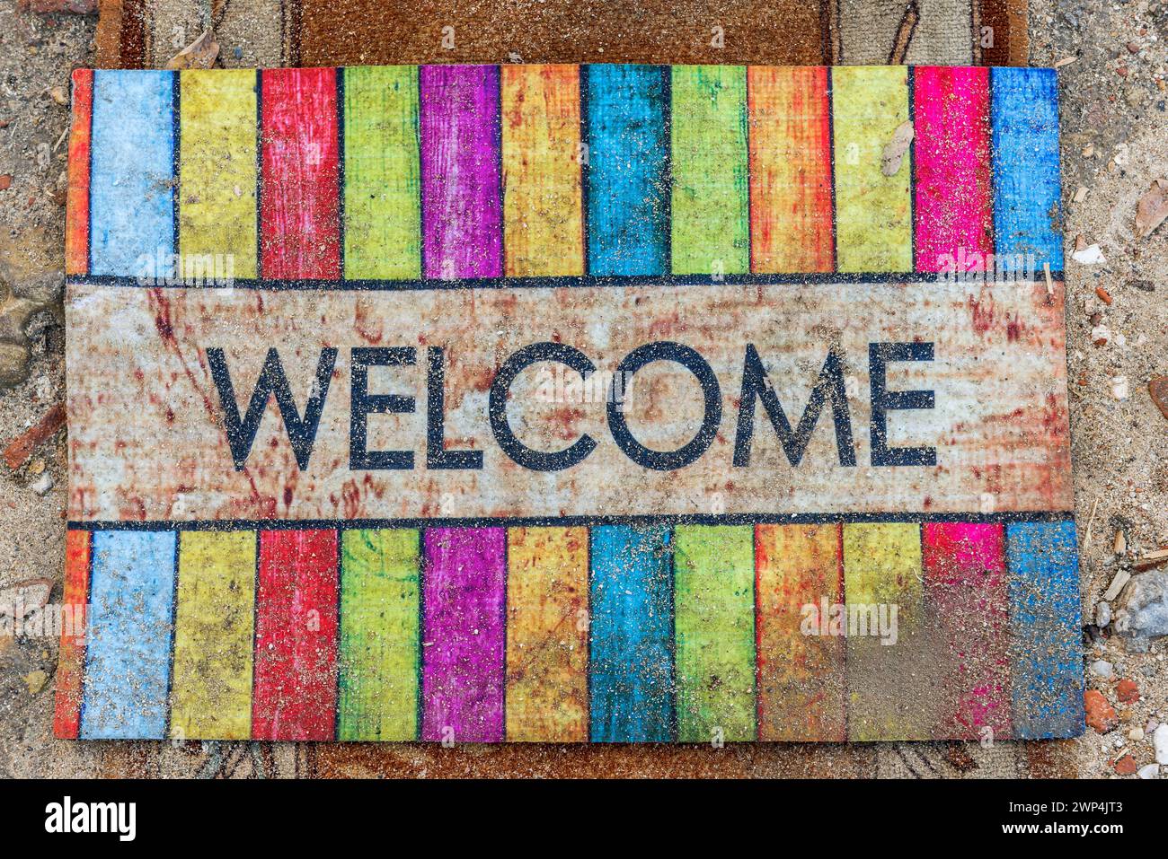 Colourful welcome mat hi-res stock photography and images - Alamy
