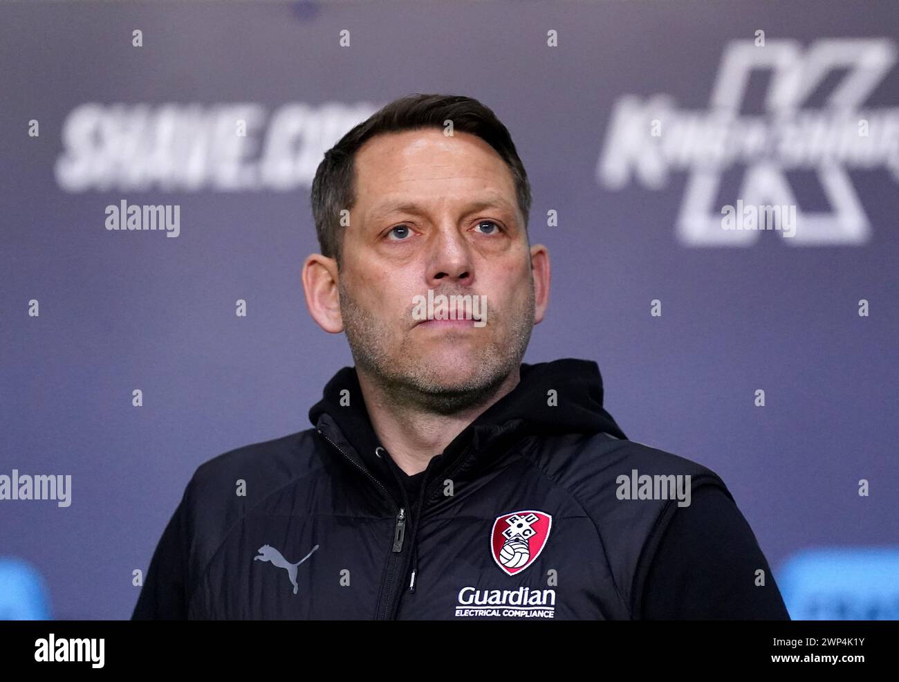 Rotherham United manager Leam Richardson during the Sky Bet ...