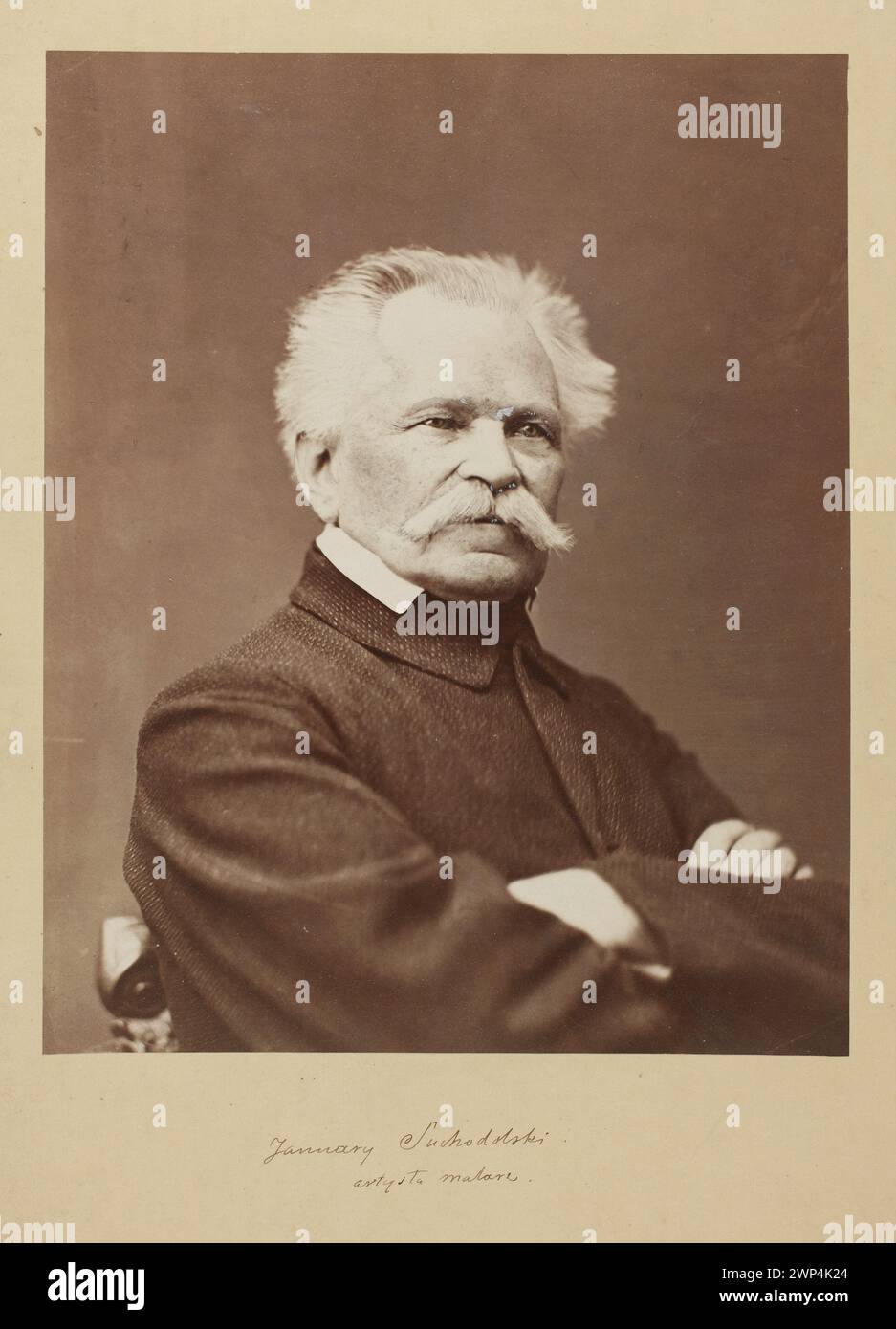 Portrait of painter January Suchodolski from 1870, part of Leopold ...