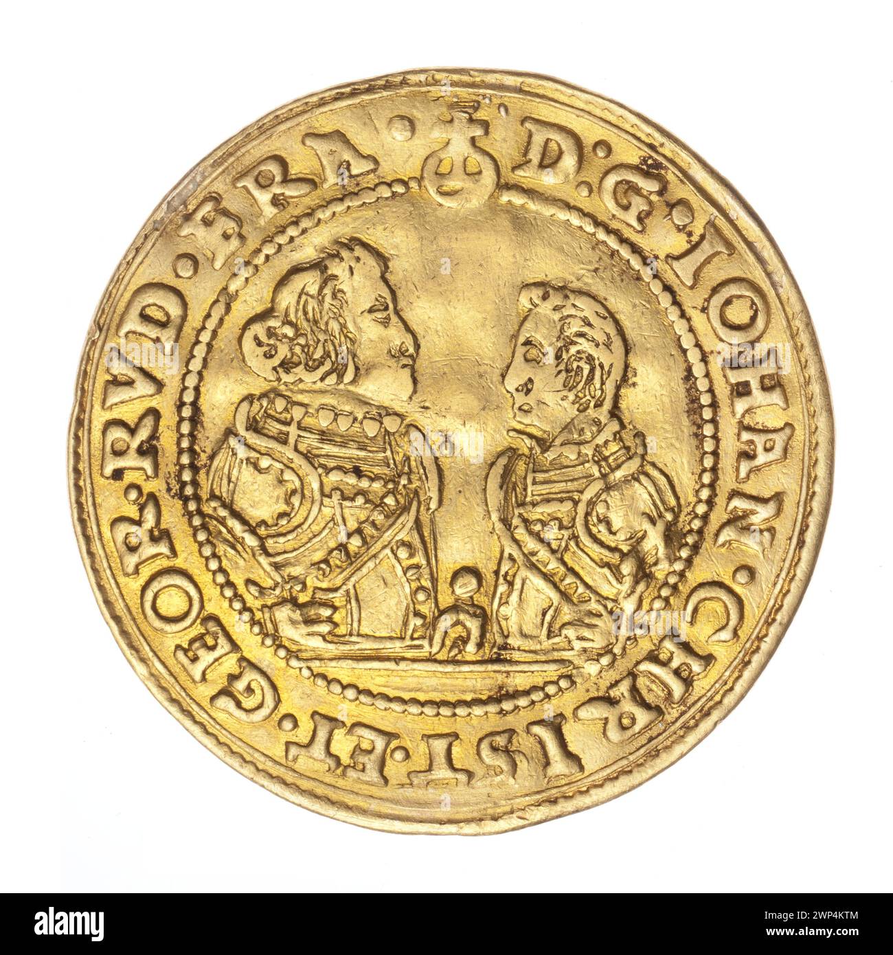 The 1610 half-thaler stamp shows Jan Christian and Jerzy Rudolf with ...