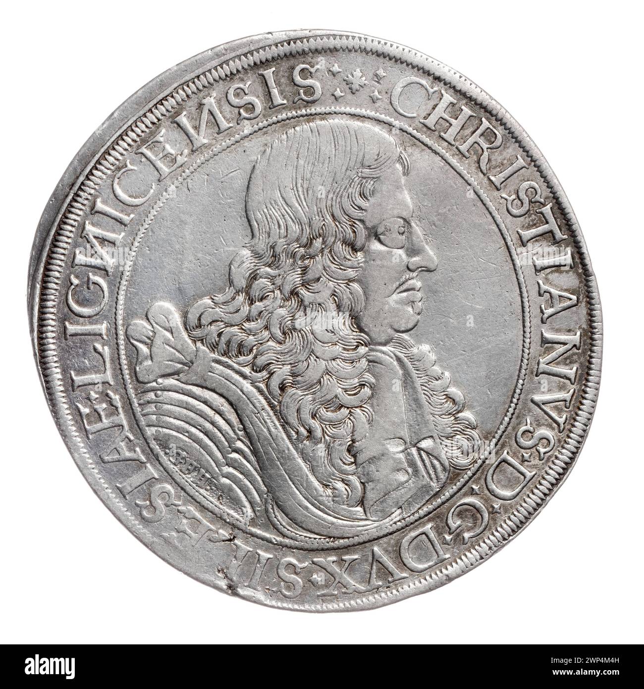 Thaler coin from 1666 depicting Christian, Prince of Brest-Legnicki ...