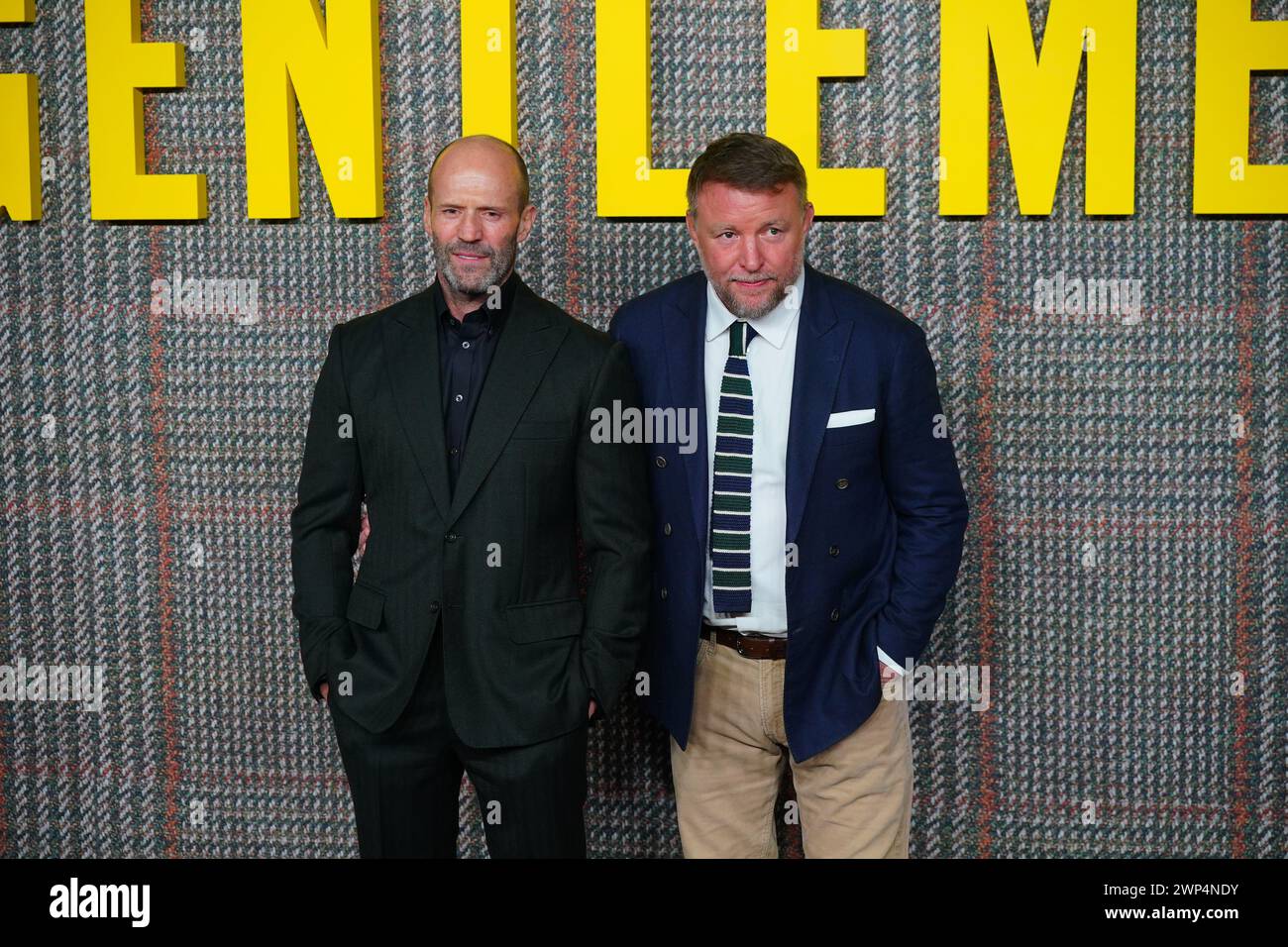 Jason Statham and Guy Ritchie attending the premiere of Netflix series ...