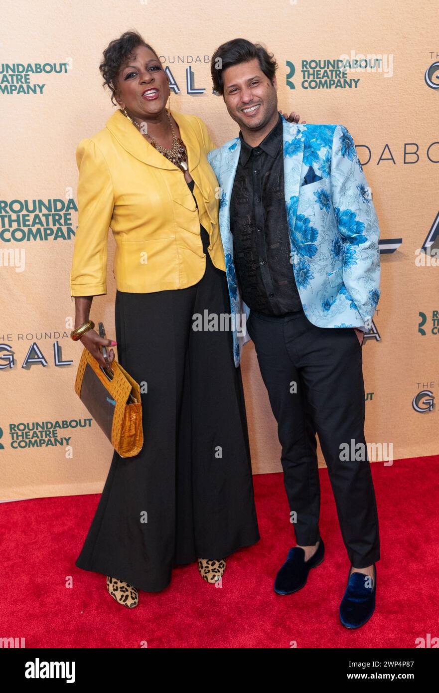 Pat Battle and Nitin Lal attend the Roundabout Theatre Company 2024 ...