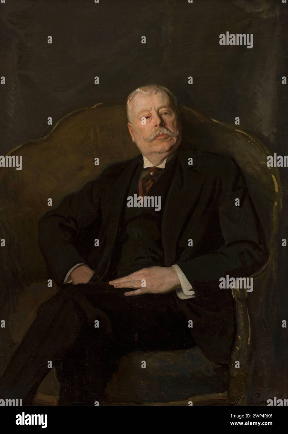 Portrait of Hornowski's Czech by Stanisław AW Lentz, painted in 1914 ...