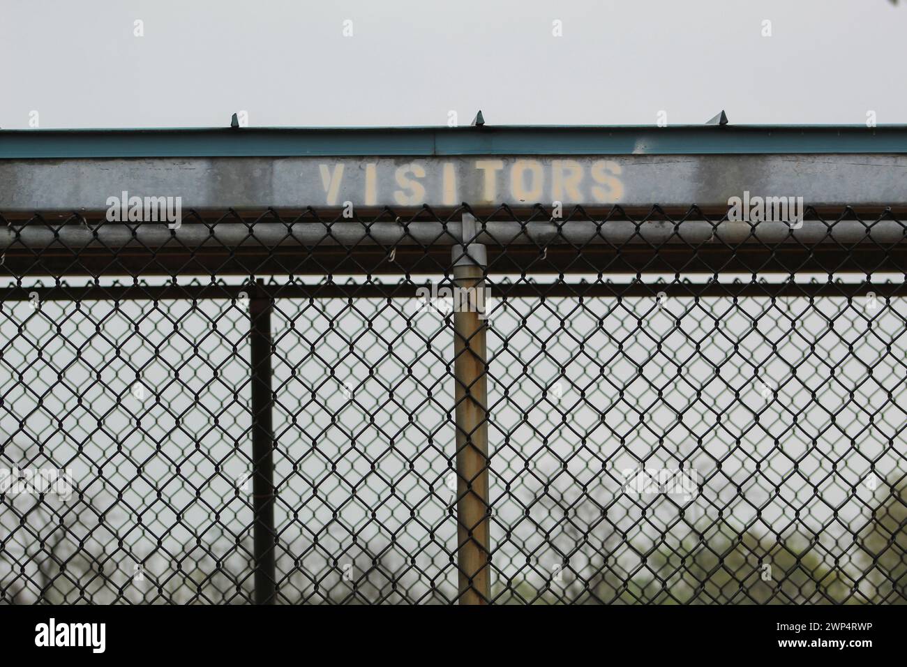 Visitors dugout at ballpark Stock Photo - Alamy