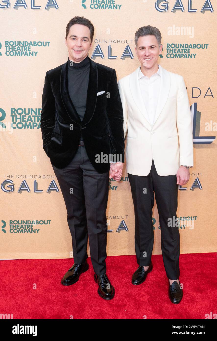 New York, USA. 04th Mar, 2024. Jim Parsons and Todd Spiewak attend the ...