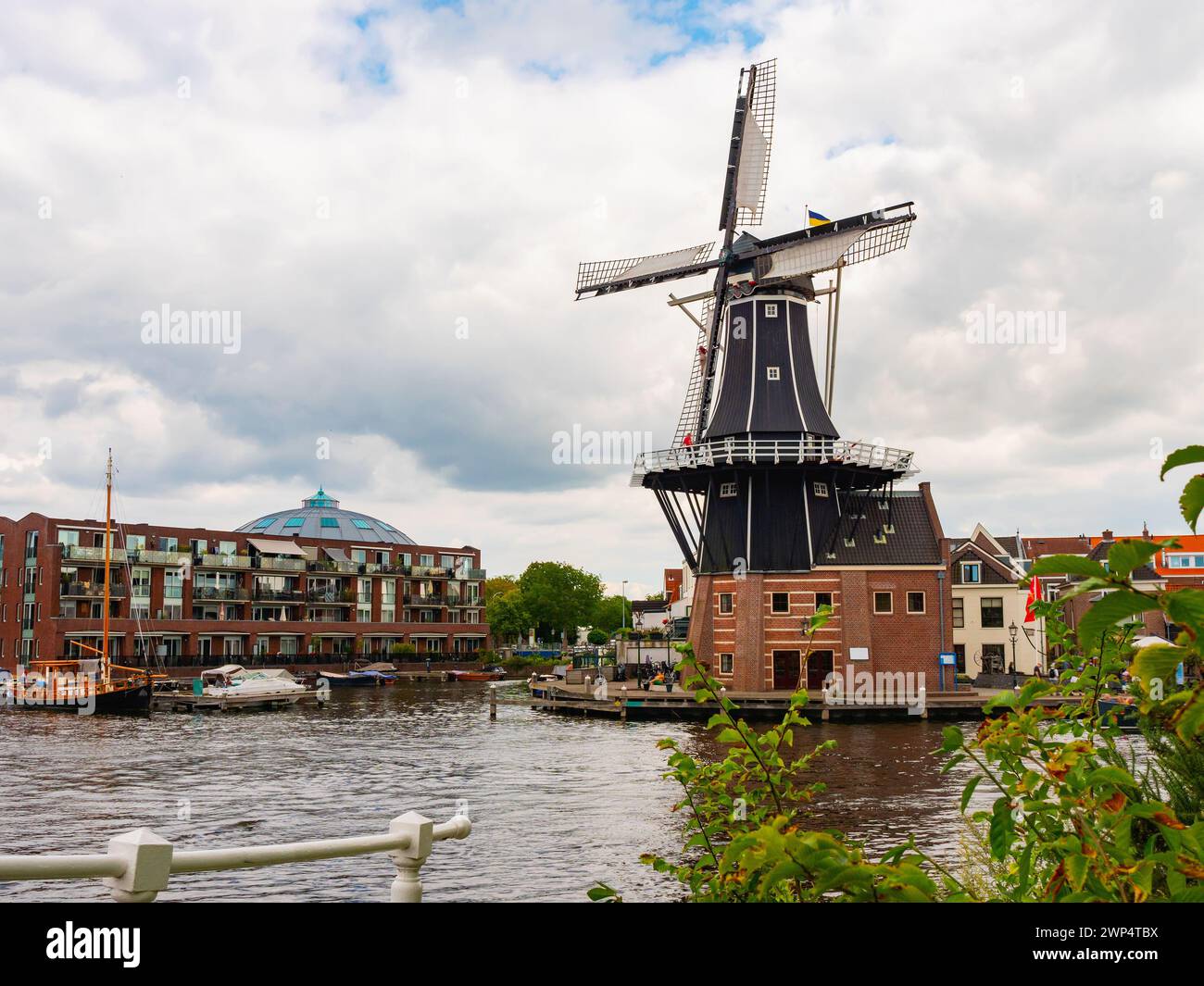 Famous Windmill De Adriaan in Haarlem, Netherlands Stock Photo - Alamy
