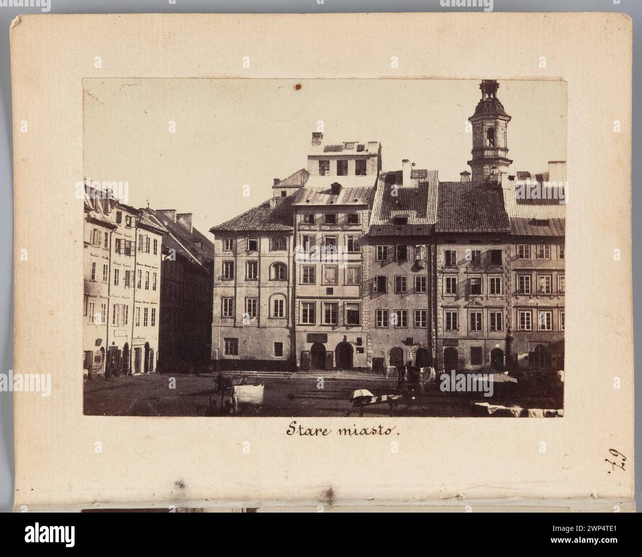 Warsaw. "Old Town" (view of the frontage of Zakrzewski in the Old Town ...