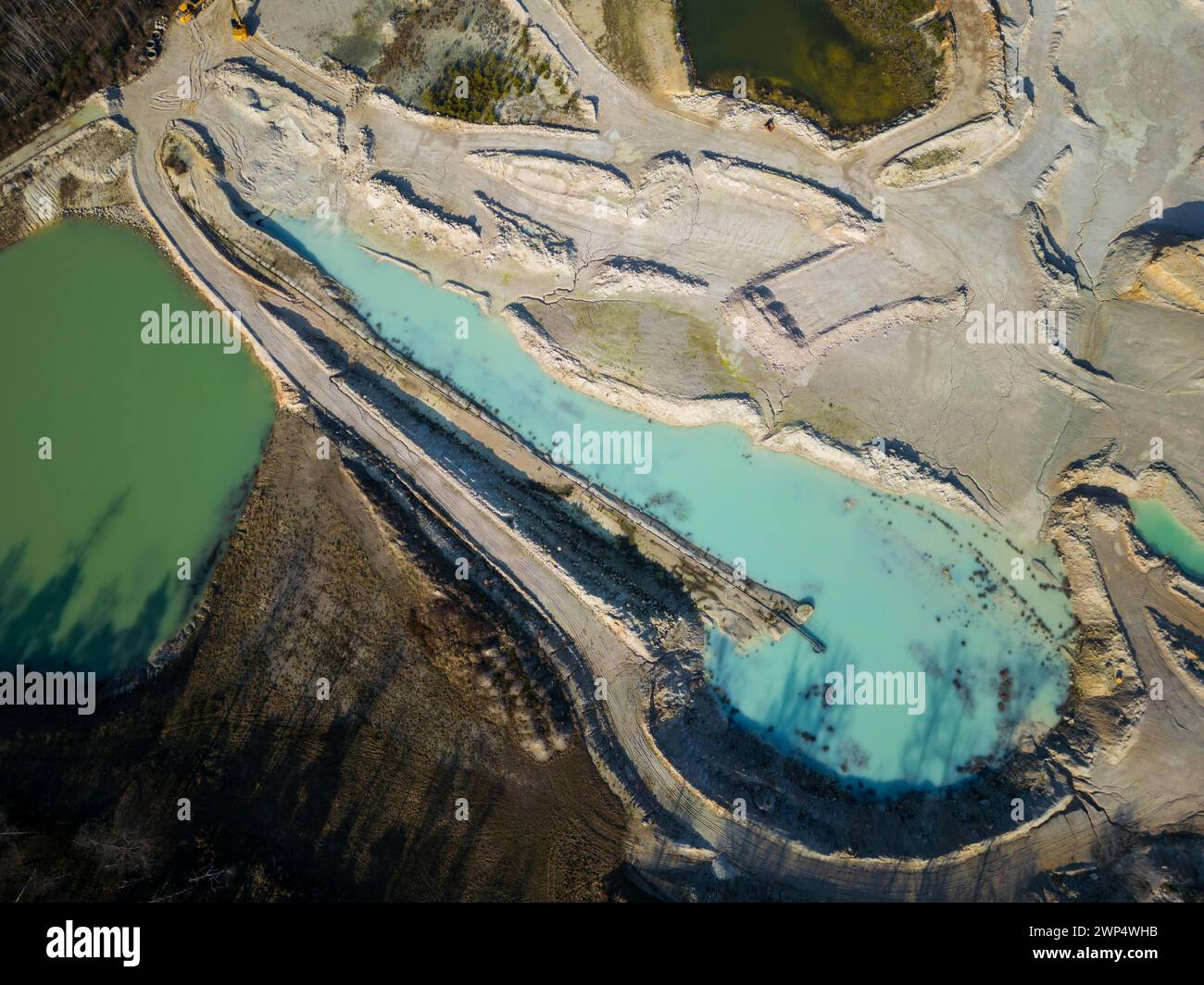 The Blue Hole, a residual hole from the kaolin mining operations of ...