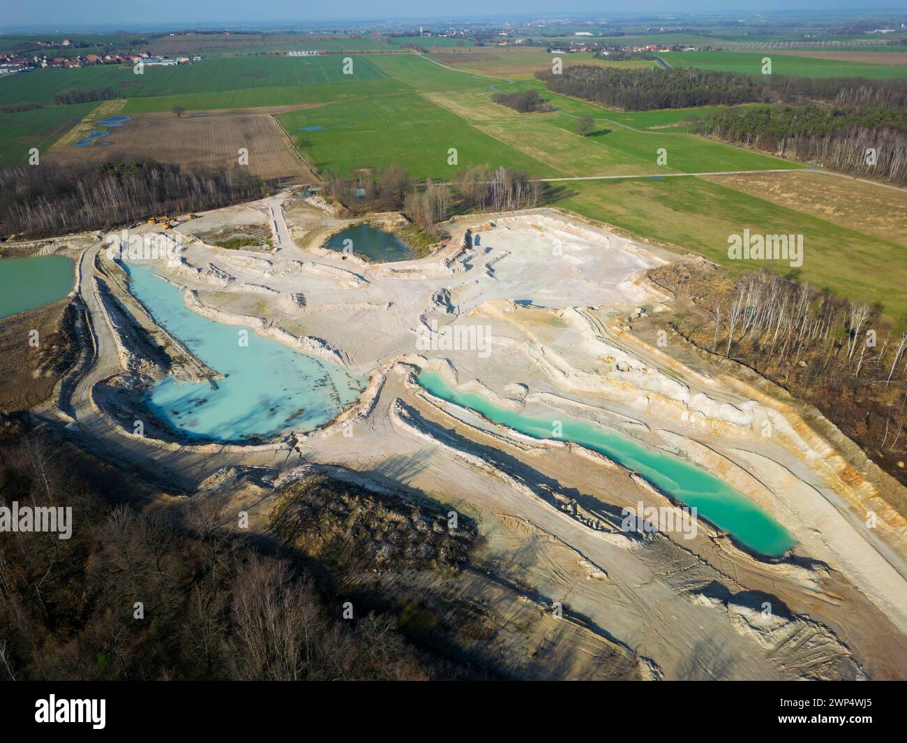 The Blue Hole, a residual hole from the kaolin mining operations of ...