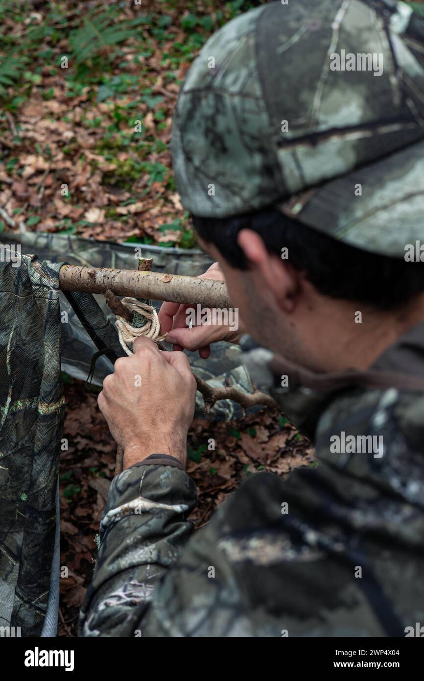 vertical portrait from behind In this captivating image, an explorer is ...