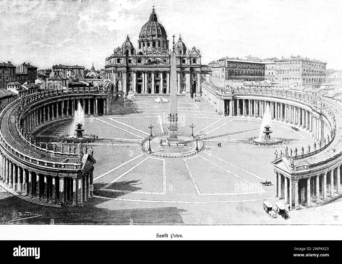 St Peter's Basilica, St Peter's Square, Vatican, Rome, architecture ...