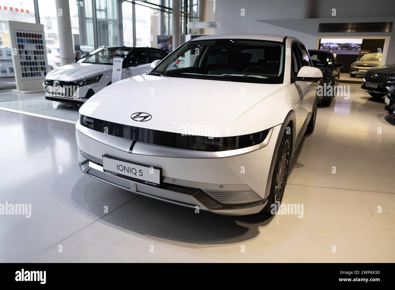 new white five-door electric crossover Hyundai IONIQ 5 of K2 class ...