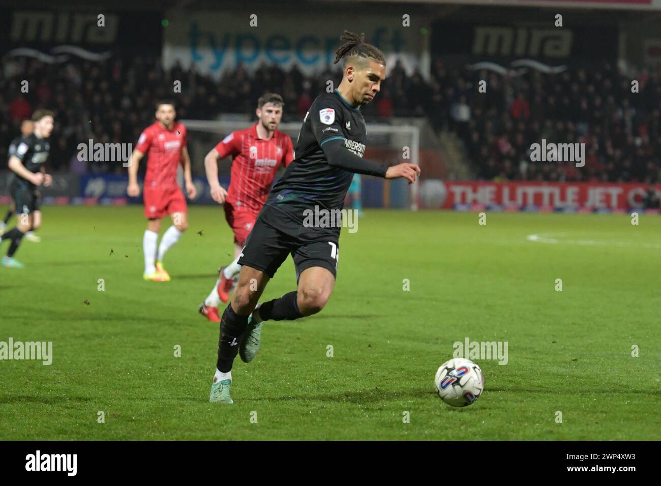 Cheltenham, England. 5th Mar 2024. Tennai Watson of Charlton Athletic ...