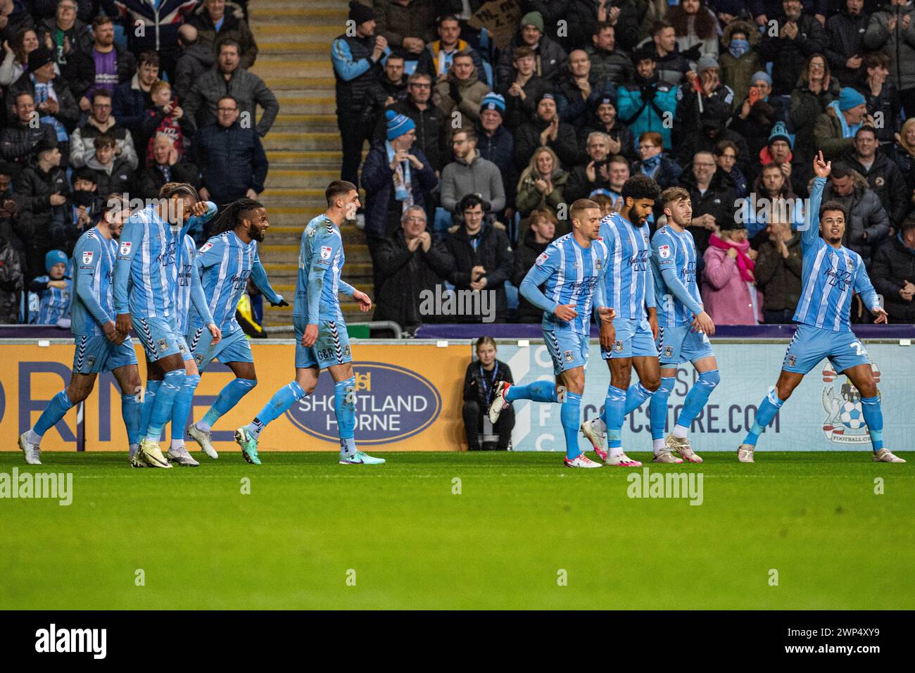 5th March 2024; Coventry Building Society Arena, Coventry, England; EFL ...
