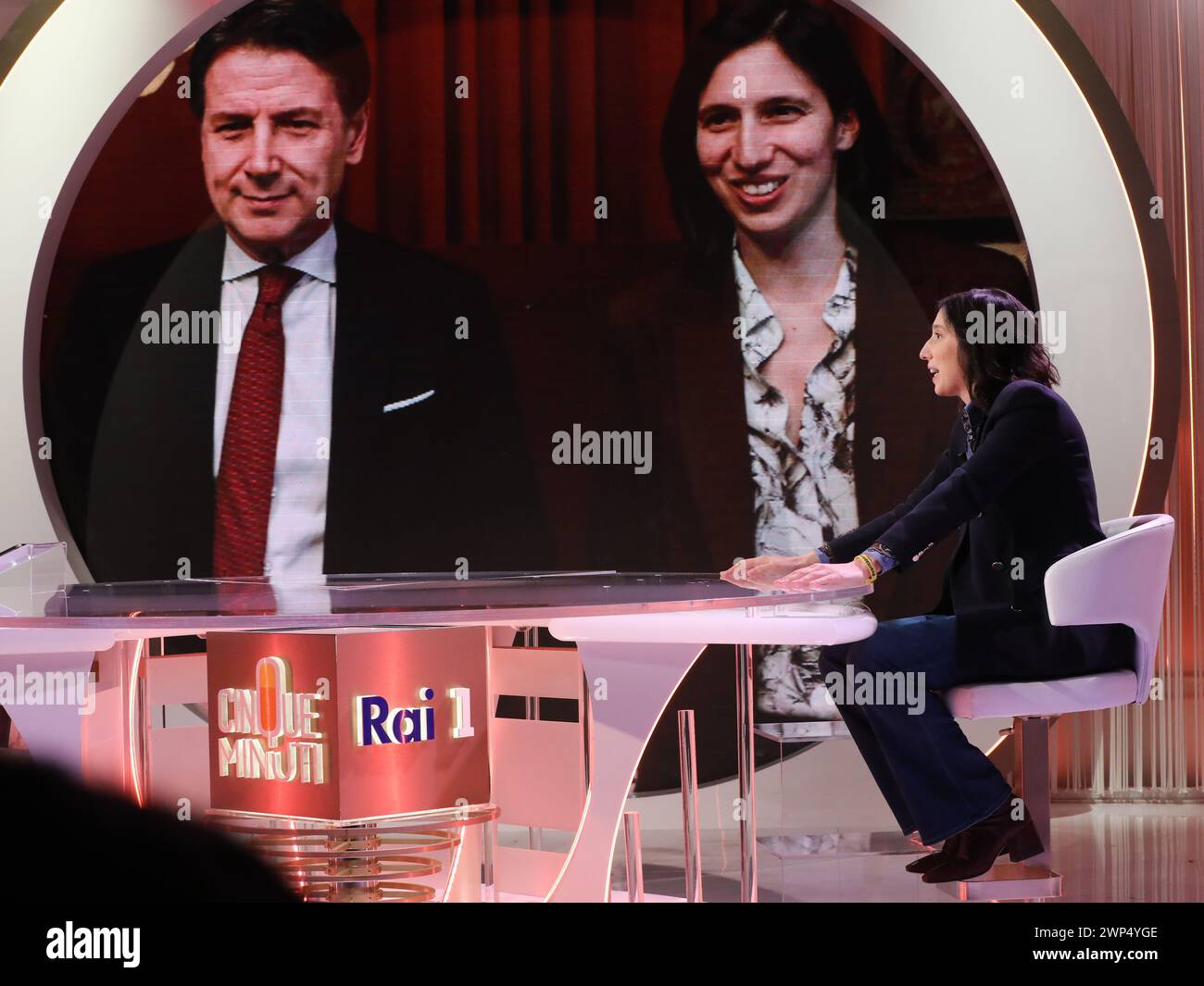 Rome, Italy. 05th Mar, 2024. Rome, Rai ex Teulada studios, TV broadcast ...