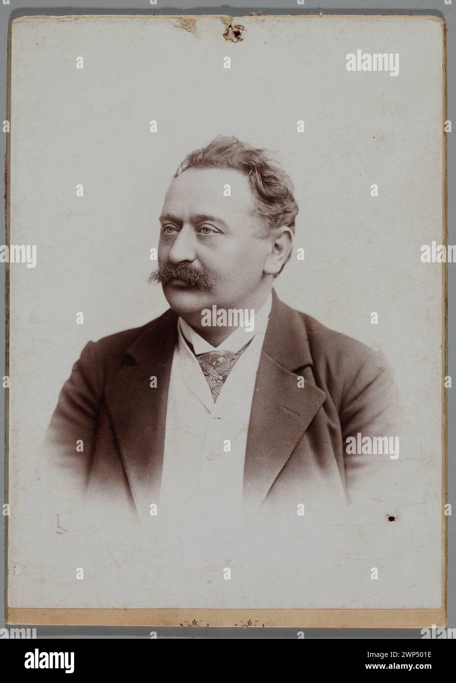Bust portrait of Michał Wołowski (1851-1900), actor and theater ...