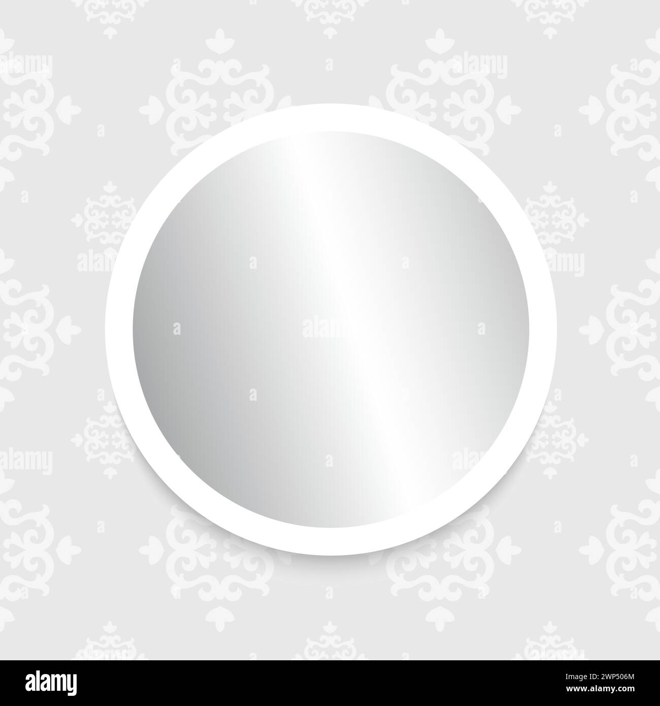 Mirror with white frame on historical background Stock Vector Image ...