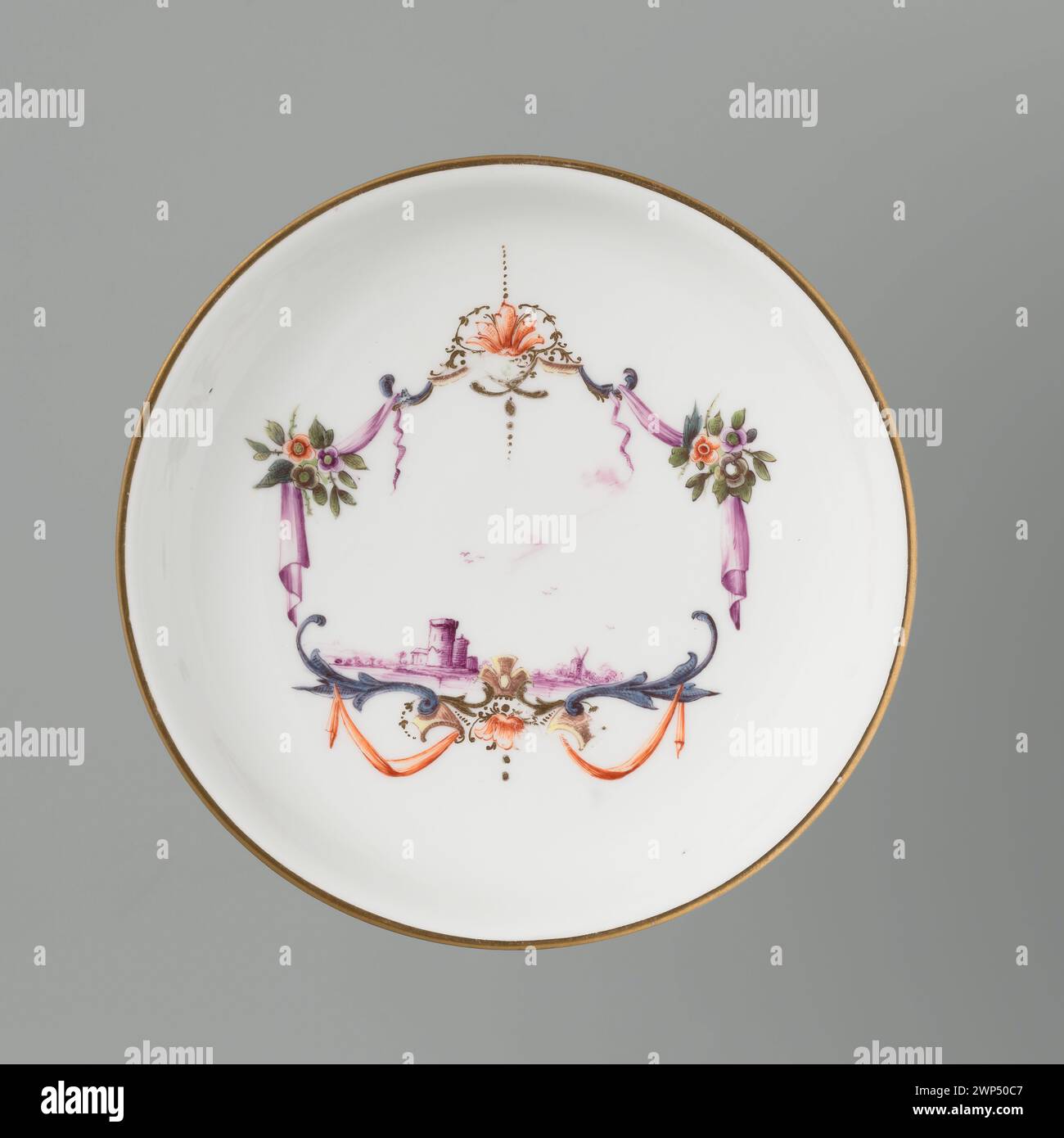 A Meissen porcelain bowl saucer made around 1750, illustrating 18th ...