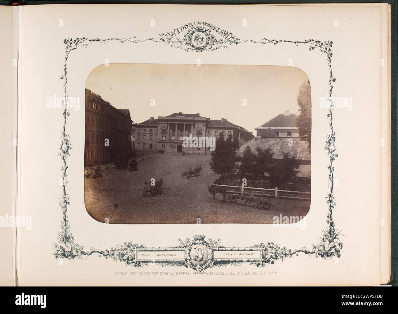 Photograph by Karol Beyer from 1858 showing Mostowski Palace in Warsaw ...