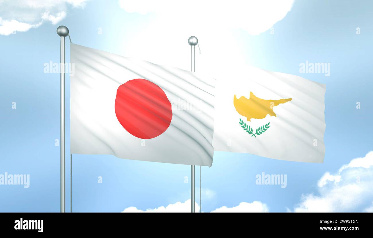 Cyprus japan flag hi-res stock photography and images - Alamy