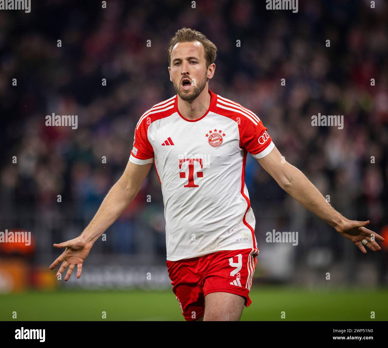 Munic Germany. 05th Mar 2024. Torjubel: Harry Kane (Muenchen) FC Bayern ...