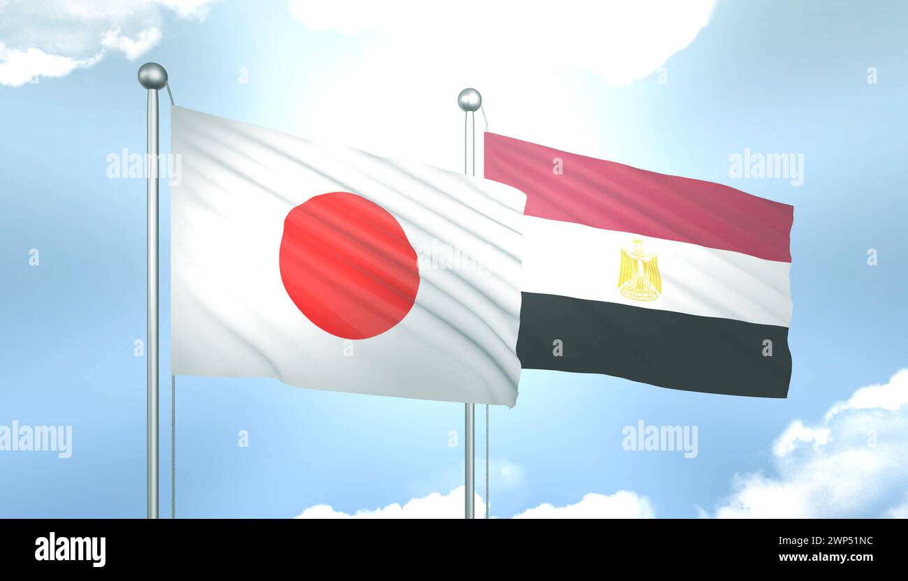 Japan egypt flag hi-res stock photography and images - Alamy