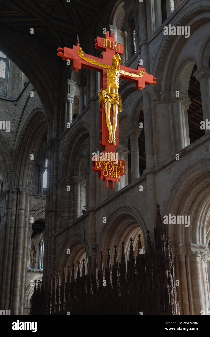 PETERBOROUGH CATHEDRAL,CAMBRIDGESHIRE, UK - FEBRUARY 23, 2024. The ...