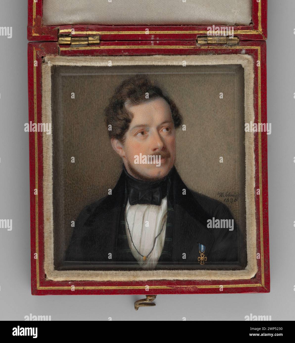 Portrait of the young man; Schmidt, W. (FL. 1820-1840); 1838 (1838-00 ...