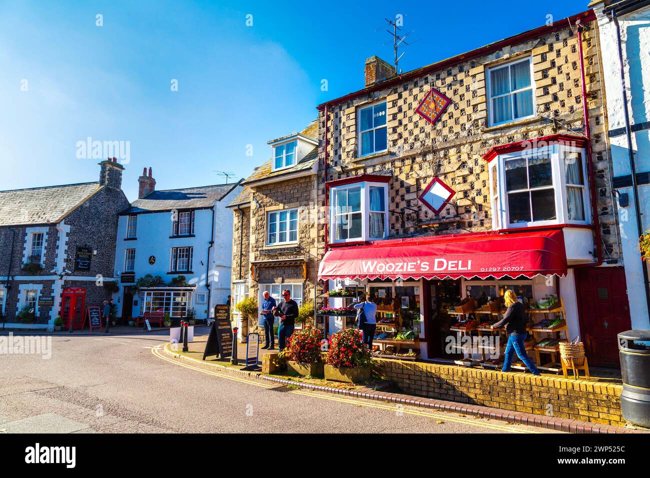 Woozie's Deli on Fore Street in the seaside town of Beer, Devon ...