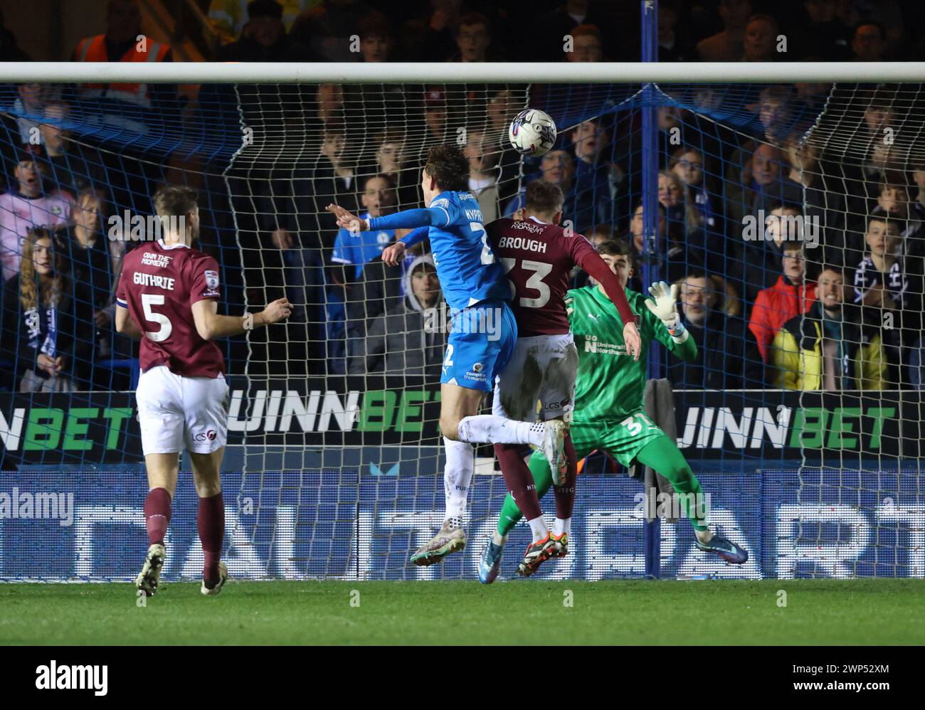 Peterborough, UK. 05th Mar, 2024. Hector Kyprianou (PU) scores the ...