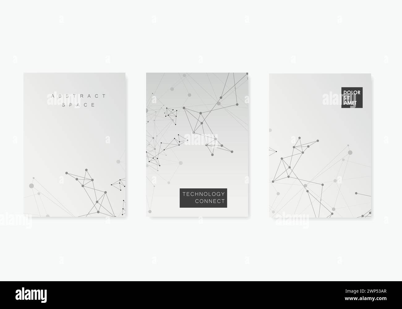 Black connect dot line connect grey cover templates. Abstract vector ...