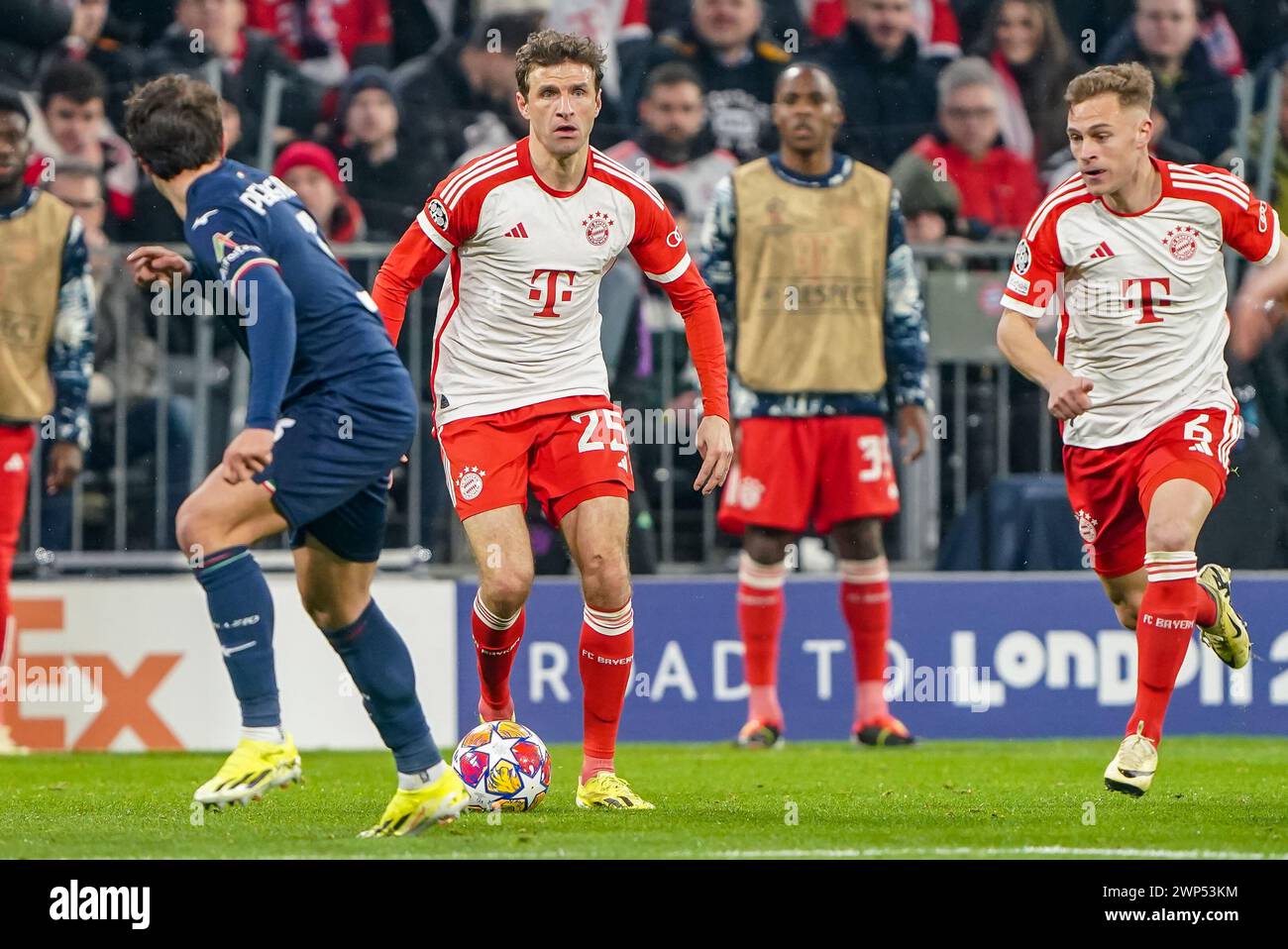 Munchen, Germany. 05th Mar, 2024. MUNCHEN, GERMANY - MARCH 5: Thomas Muller of Bayern Munchen ...