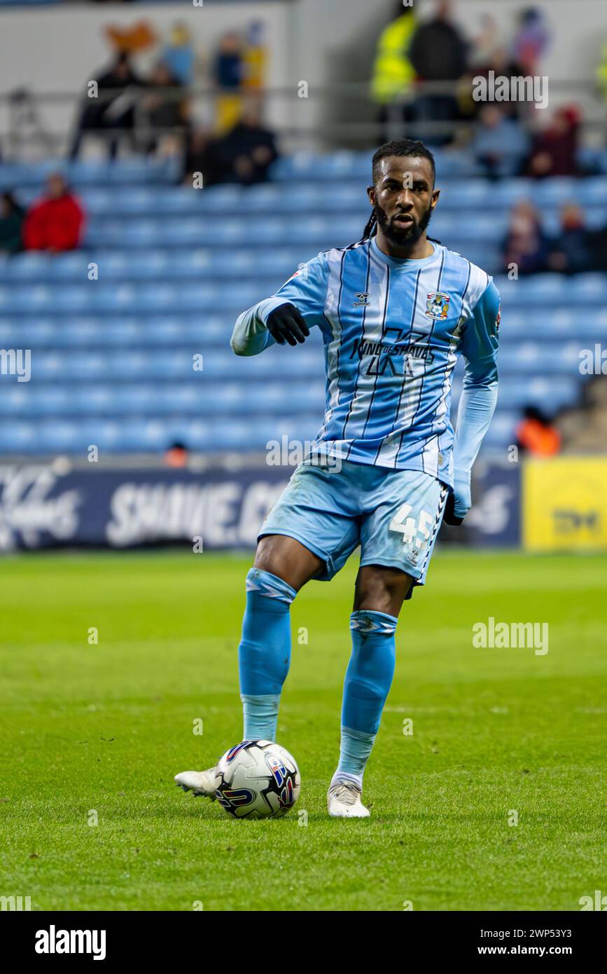 5th March 2024; Coventry Building Society Arena, Coventry, England; EFL ...