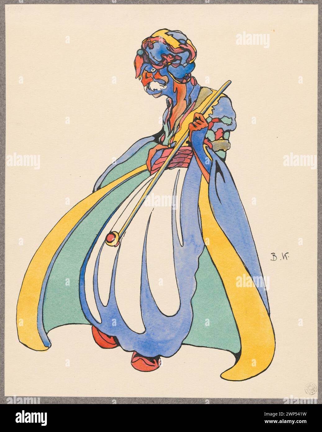 Portrait of a Turk from Nargile by Boles Carp after 1910 shows the ...