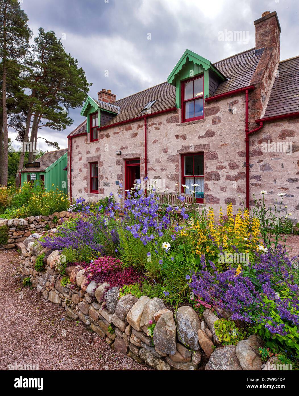 Views in Summer of the various buildings on site at Knockando Woolmill ...