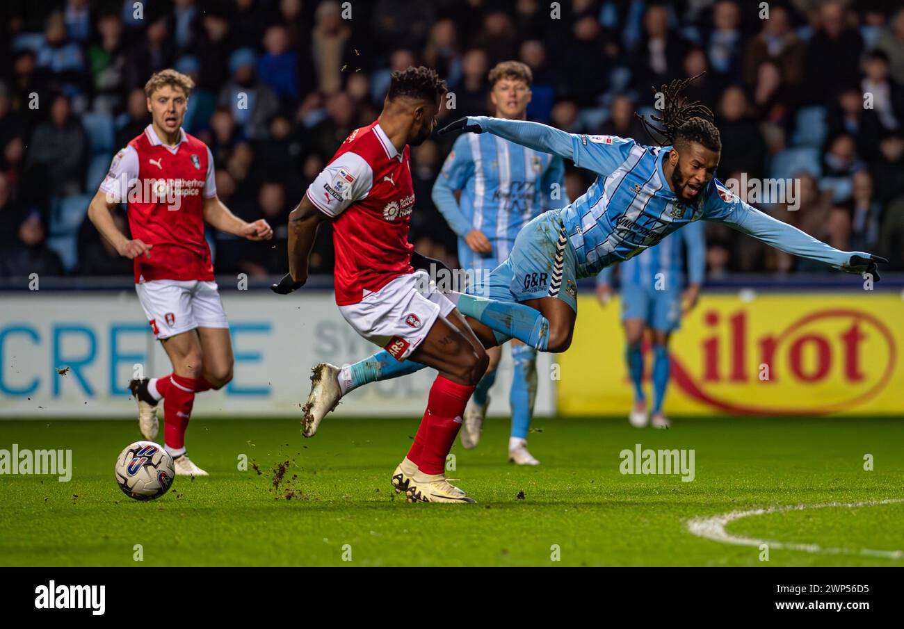 5th March 2024; Coventry Building Society Arena, Coventry, England; EFL ...