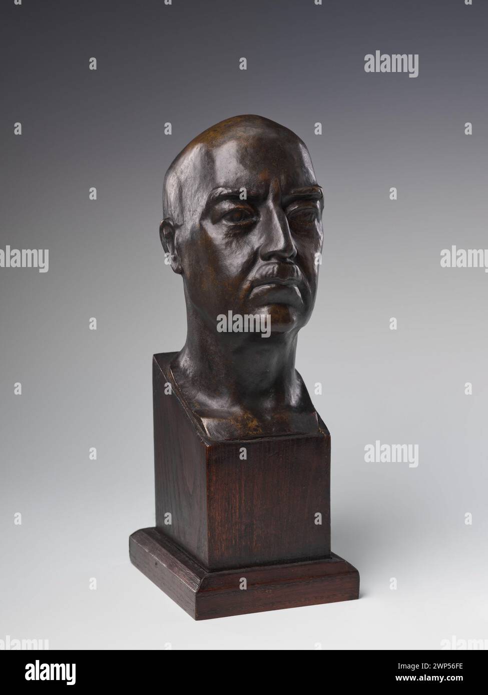 Sculpted head of Gabriel Narutowicz by Edward Wittig, created in 1932 ...
