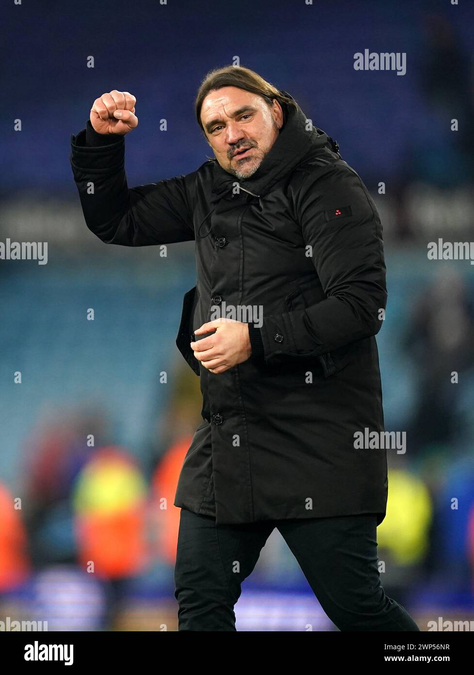 Leeds United manager Daniel Farke celebrates victory after the final ...