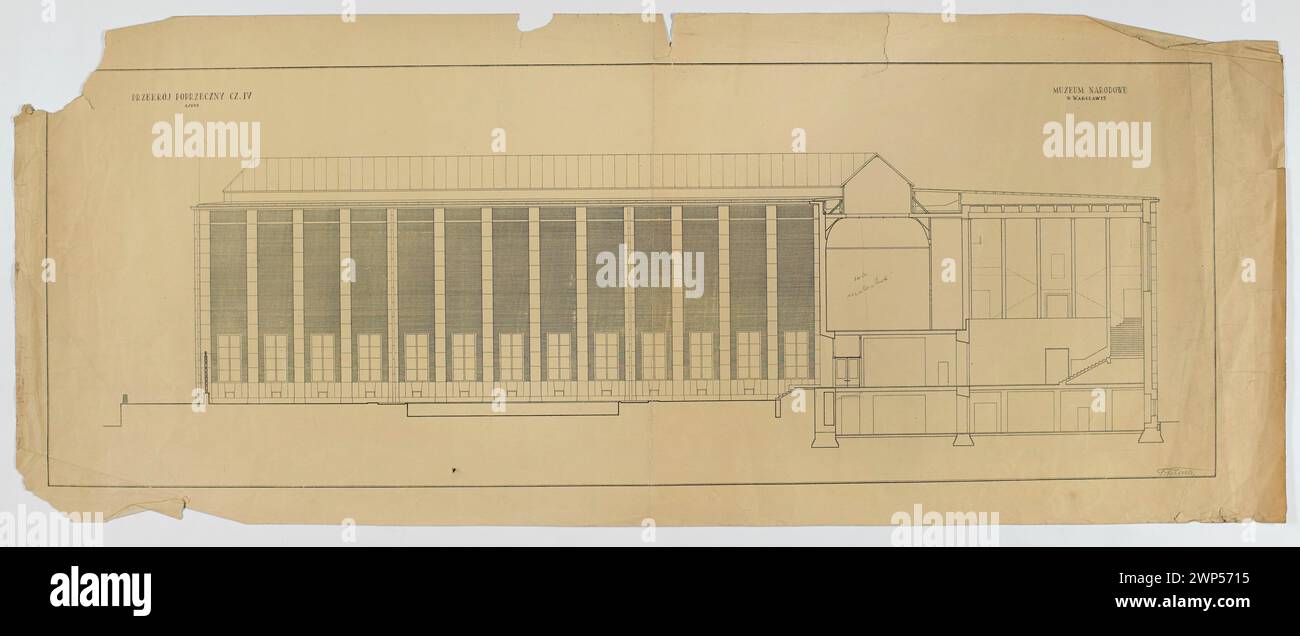 Cross-section design of the building axis at the National Museum in ...