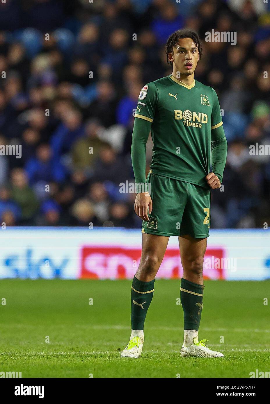 Ashley Phillips of Plymouth Argyle in action during the Sky Bet ...