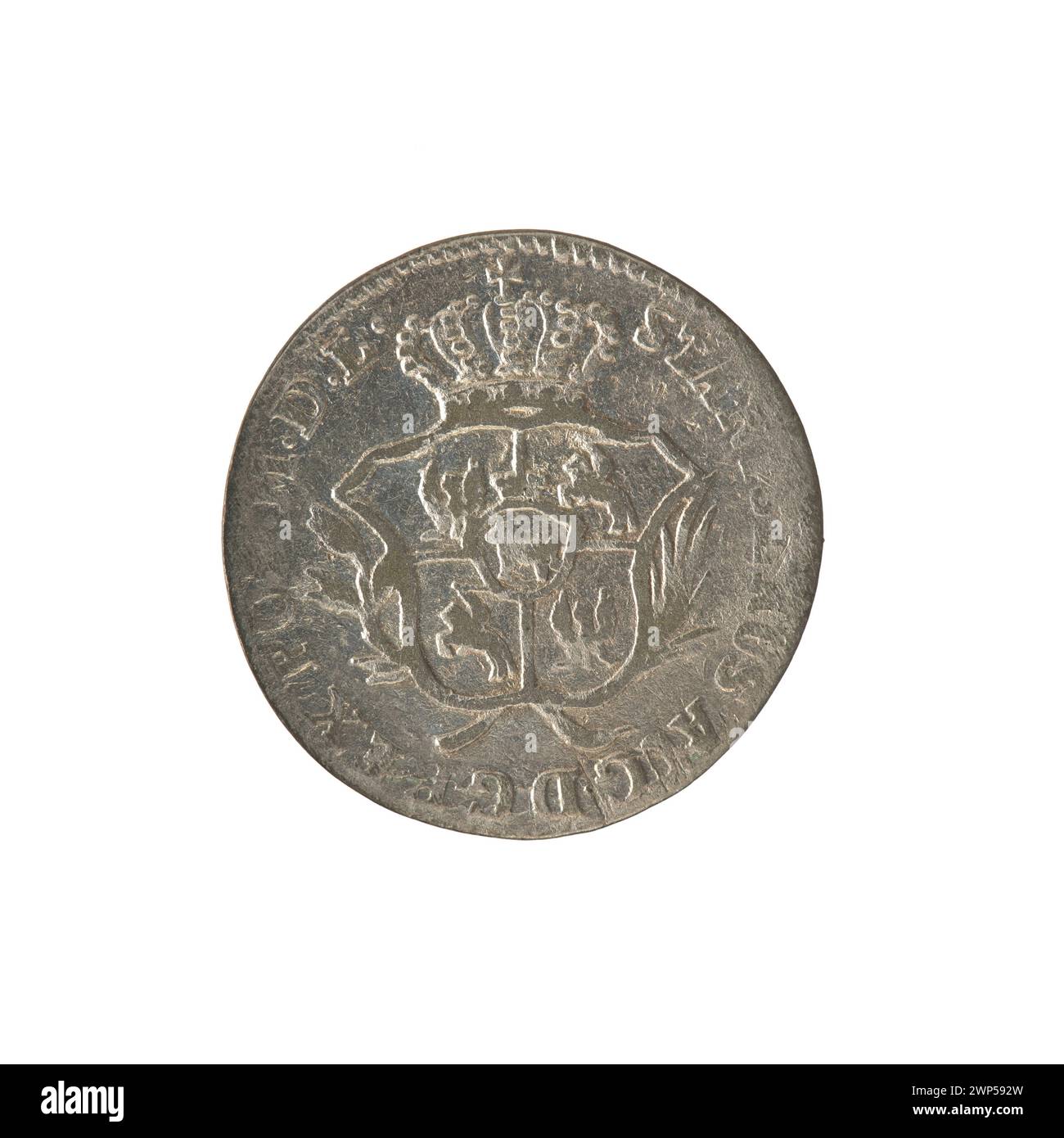 A 1773 silver coin of 2 crowning grosze, issued by King Stanisław ...
