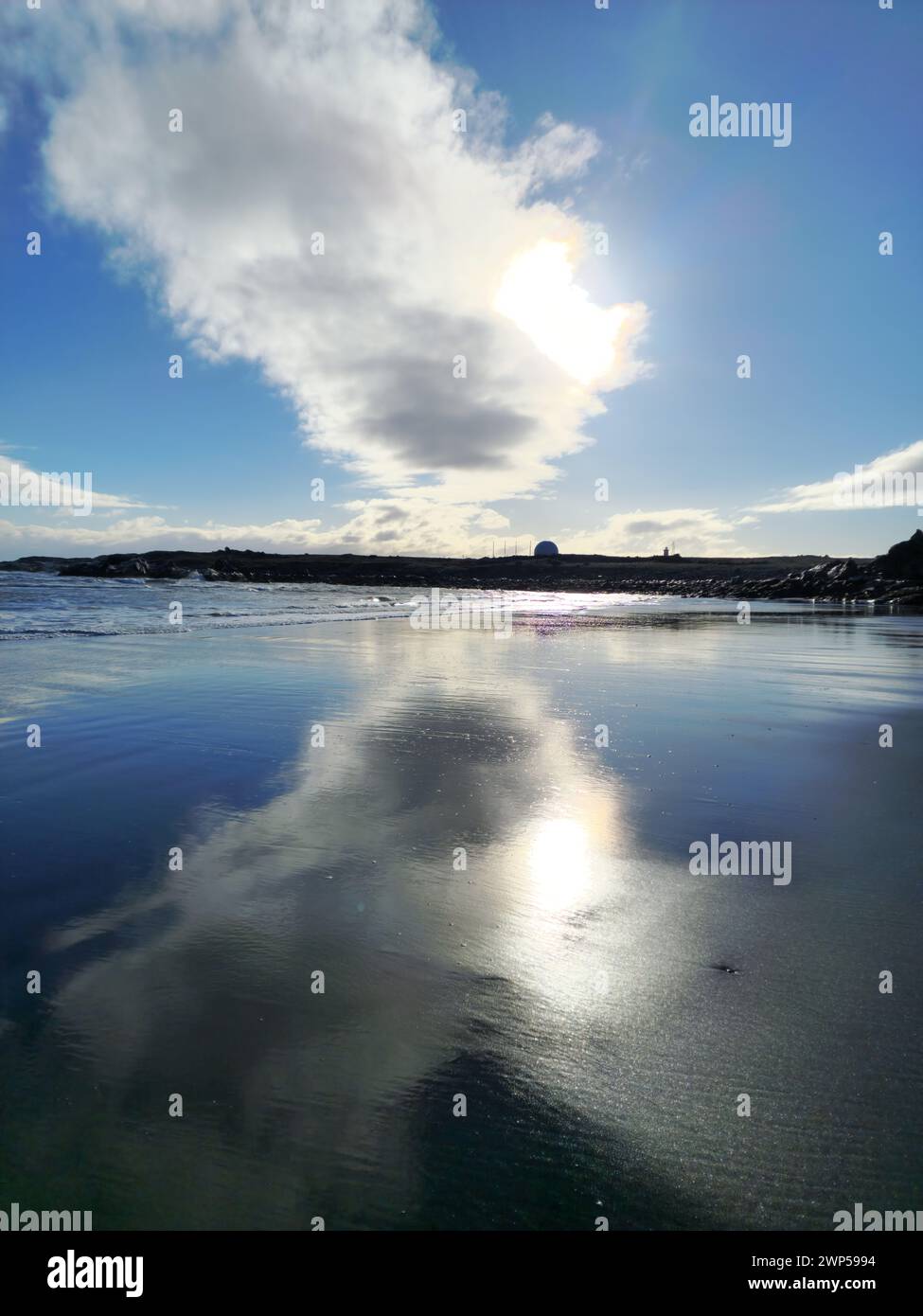 Keflavik Air Station NATO facility in nordic region right on black sand ...