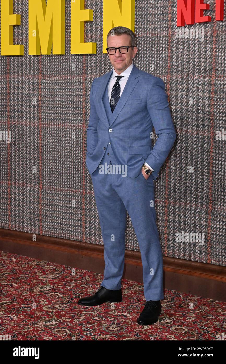 London, UK. 5th Mar, 2024. Max Beesley at The Gentlemen UK Series Global Premiere, Theatre Royal ...