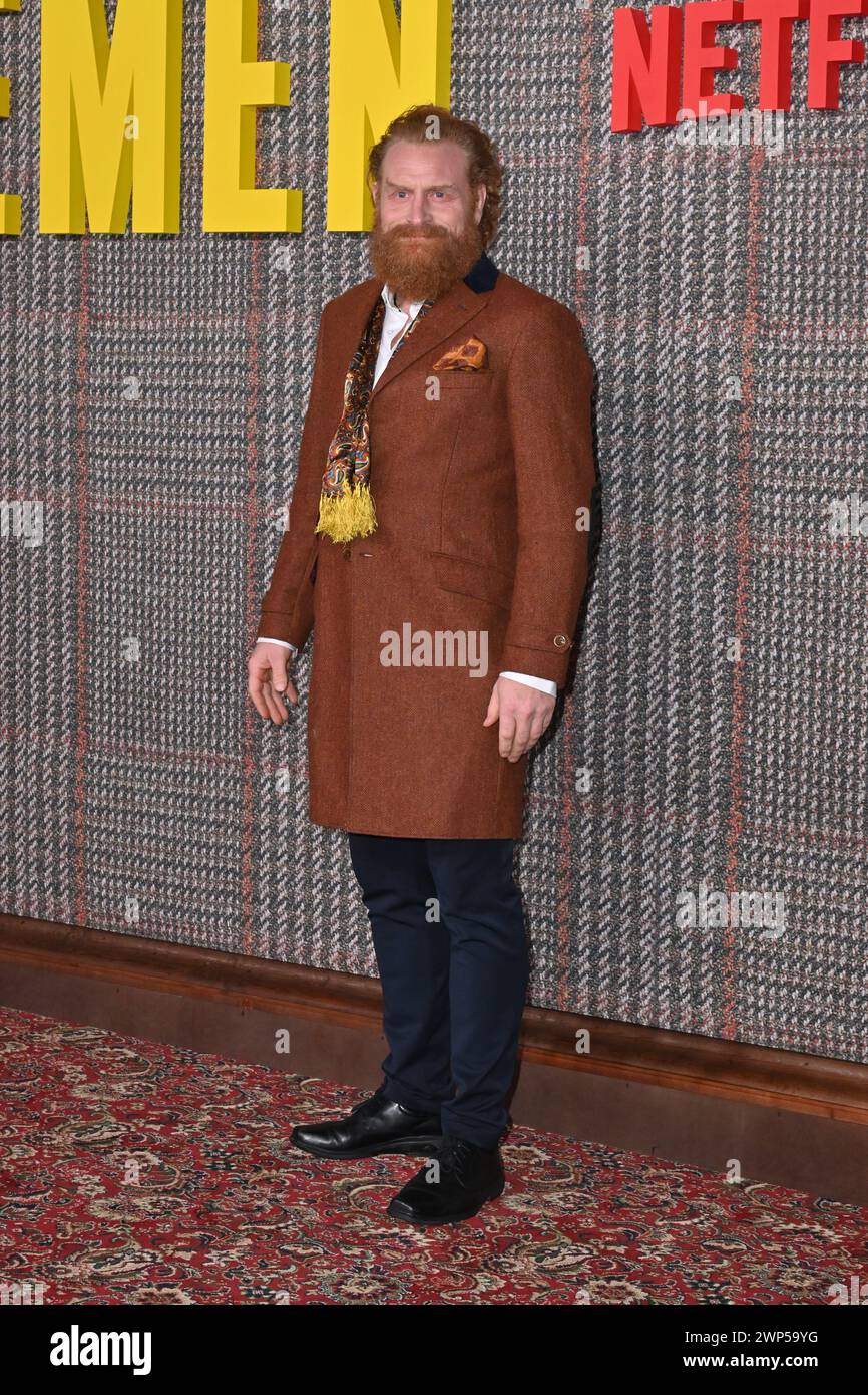 London, UK. 5th Mar, 2024. Kristofer Hivju at The Gentlemen UK Series Global Premiere, Theatre ...