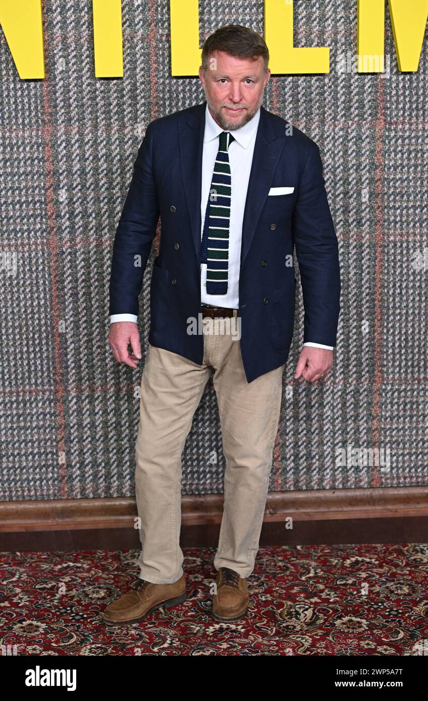 London, UK. March 5th, 2024. Guy Ritchie arriving at The Gentlemen UK ...