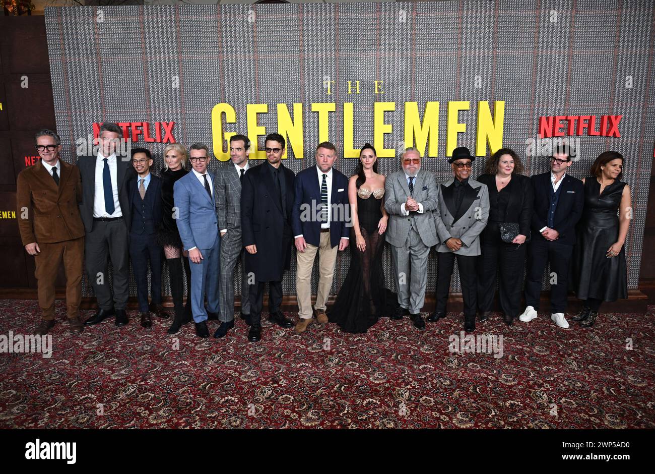 London, UK. March 5th, 2024. Michael Vu, Joely Richardson, Max Beesley, Daniel Ings, Theo James ...