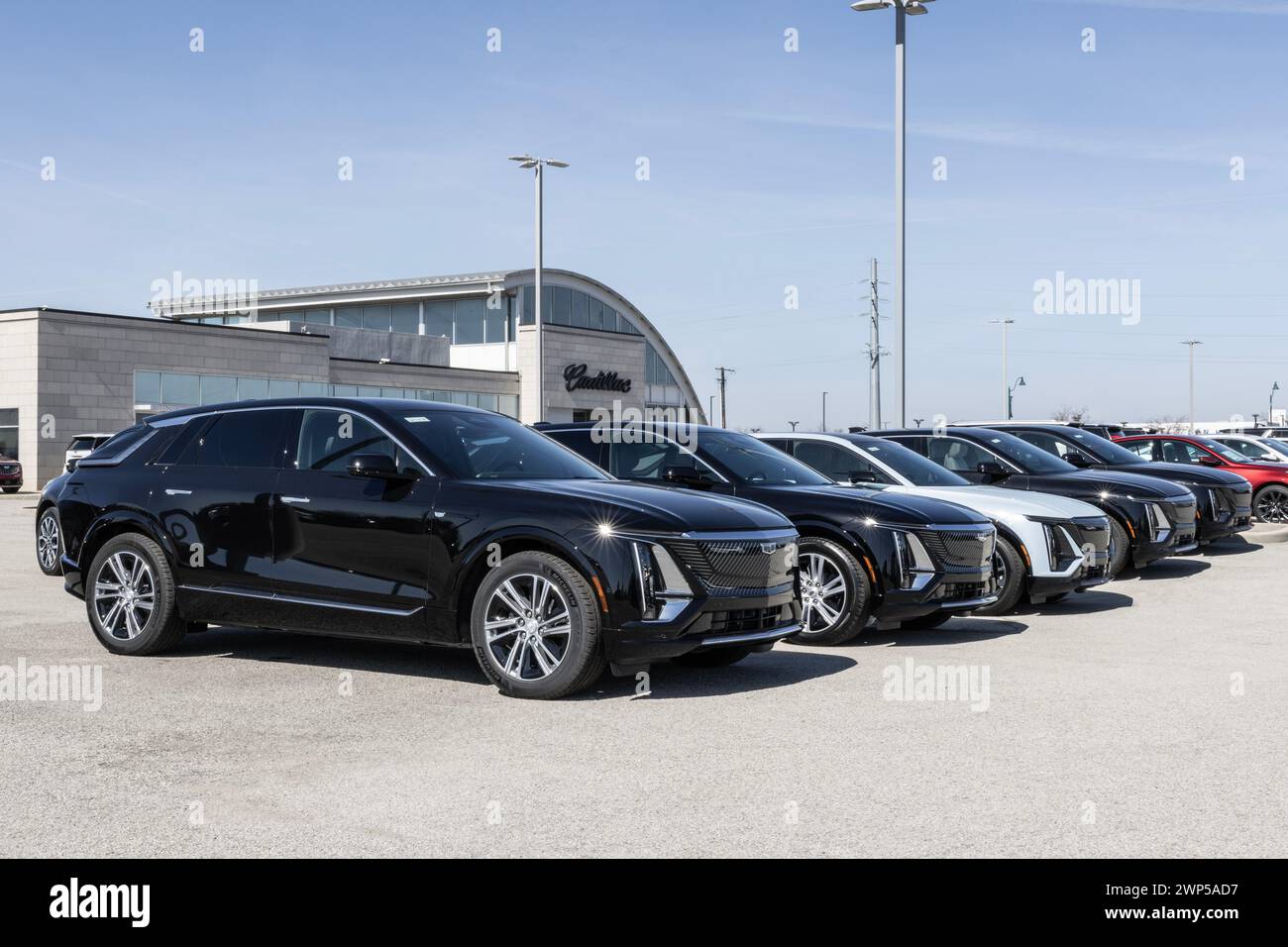 Fishers - February 3, 2024: Cadillac LYRIQ EV Electric Vehicle display ...