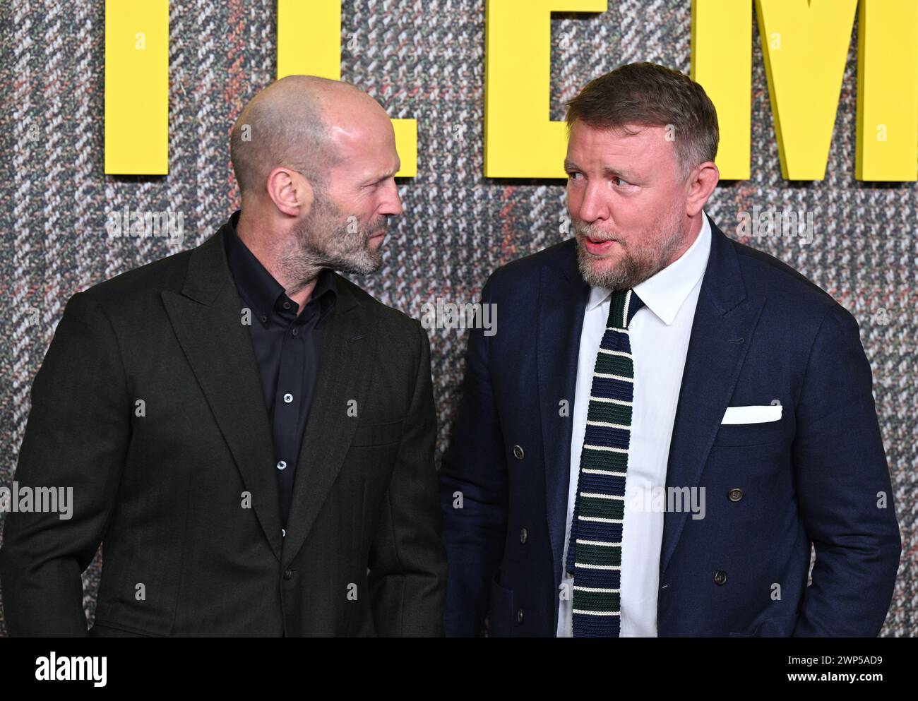 London, UK. March 5th, 2024. Jason Statham and Guy Ritchie arriving at ...