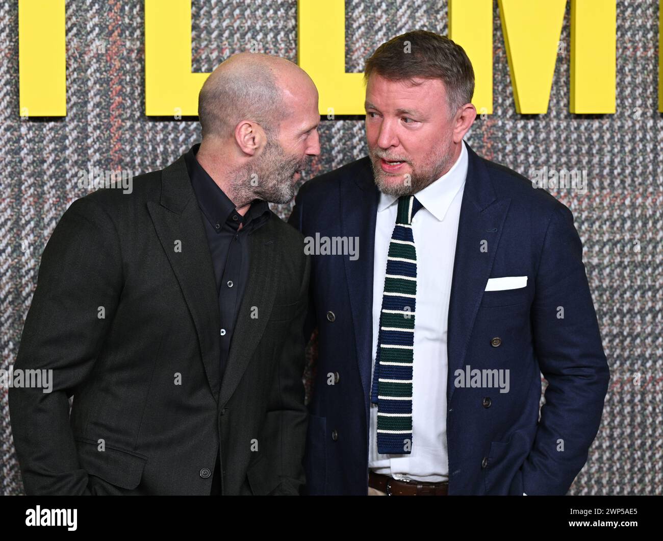 London, UK. March 5th, 2024. Jason Statham and Guy Ritchie arriving at ...